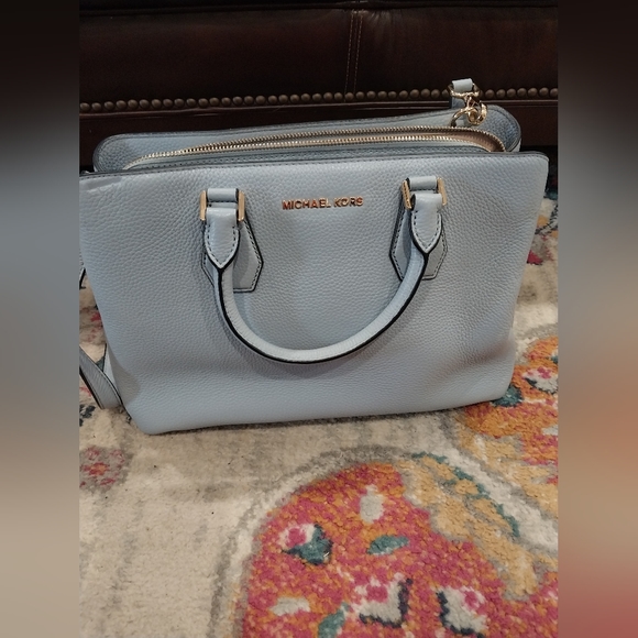 Michael Kors | Bags | Michael Kors Light Blue Handbag | Poshmark
